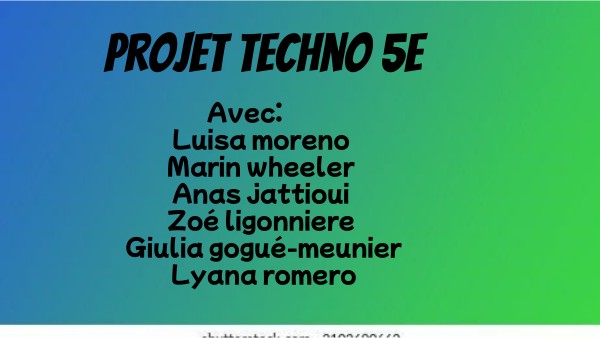 projet techno 5e