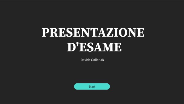 PRESENTAZIONE D'ESAME