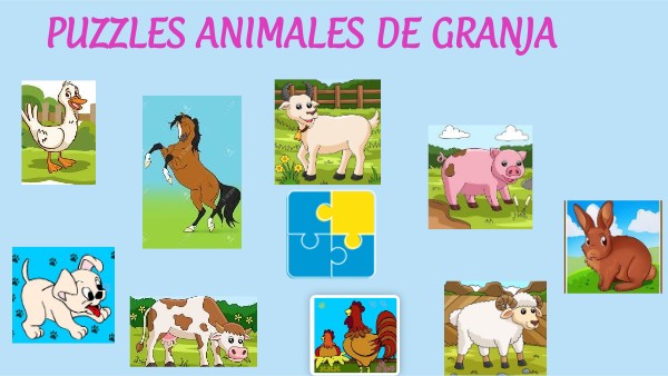 PUZZLES ANIMALES DE GRANJA 9 PIEZAS