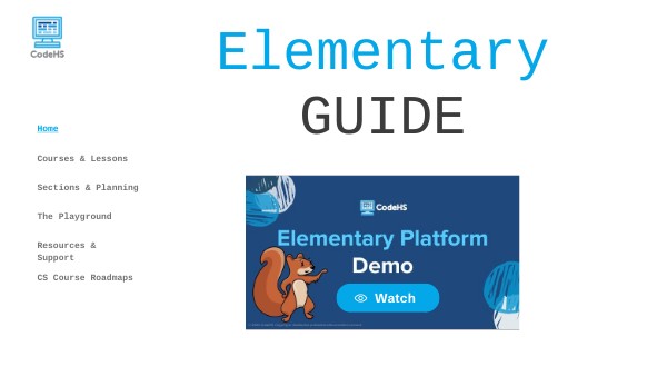 [LIVE] CodeHS Elementary Guide 24-25 | Genially