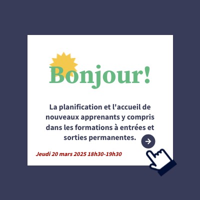 la planification et l'accueil des apprenants | Genially