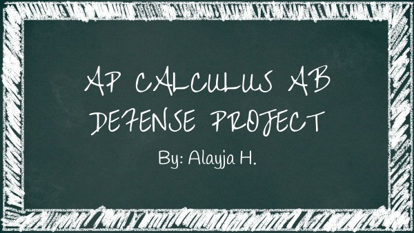 AP Calc Project | Genially