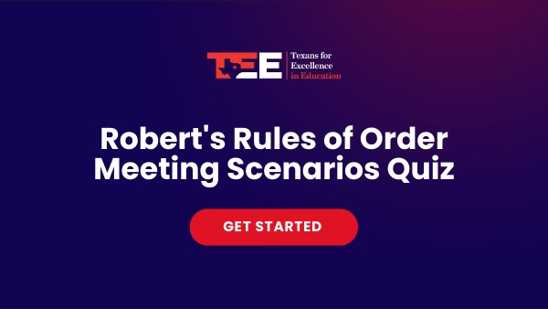 Robert's Rules of Order Meeting Scenarios Quiz