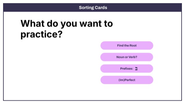 Sorting Cards | Genially