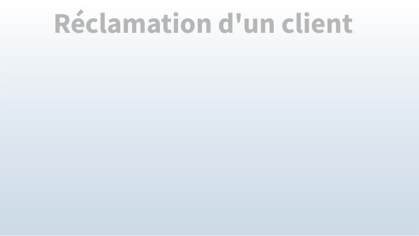 réclamation d'un client | Genially