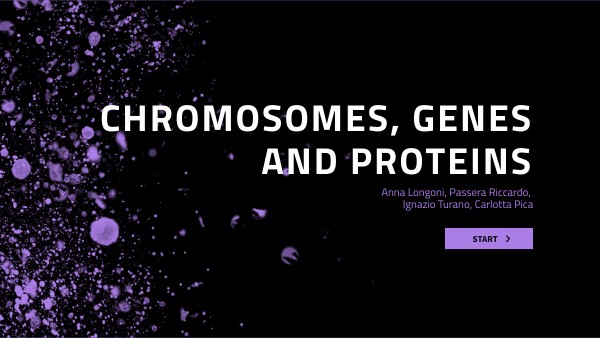 chromosomes, genes and proteins