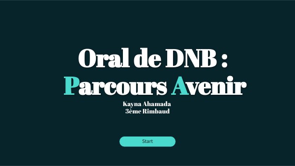 Diaporama oral DNB | Genially