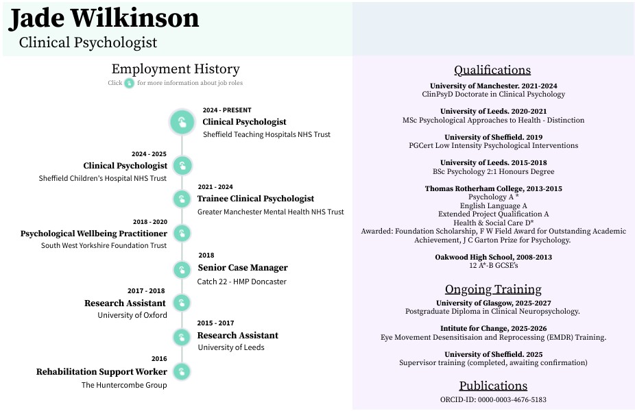 Jade Wilkinson CV