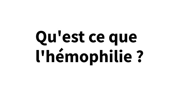 oral de brevet hémophilie