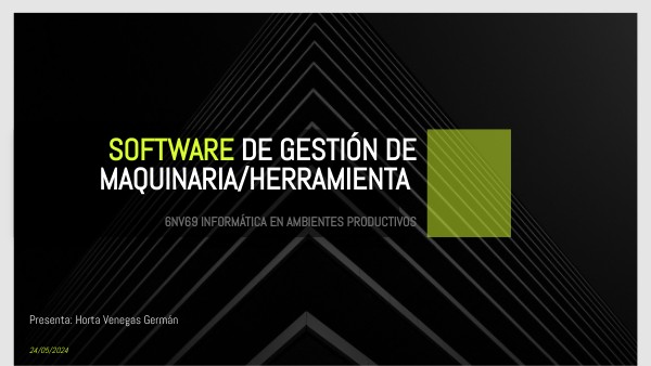 Software de gestión de maquinaria/herrmienta | Genially