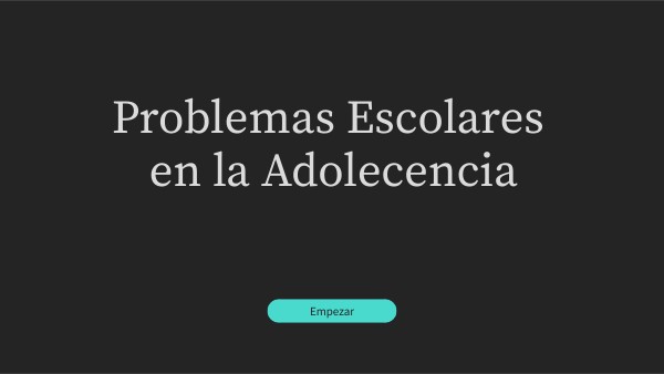 Problemas escolares en la adolecencia