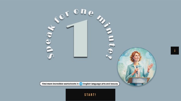 Speak for one minute! | Genially