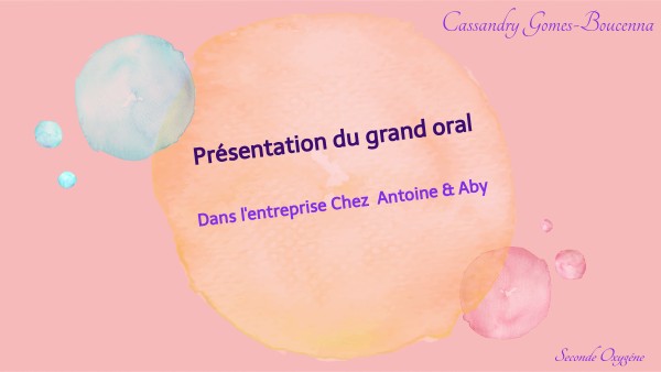 Présentation Oral | Genially