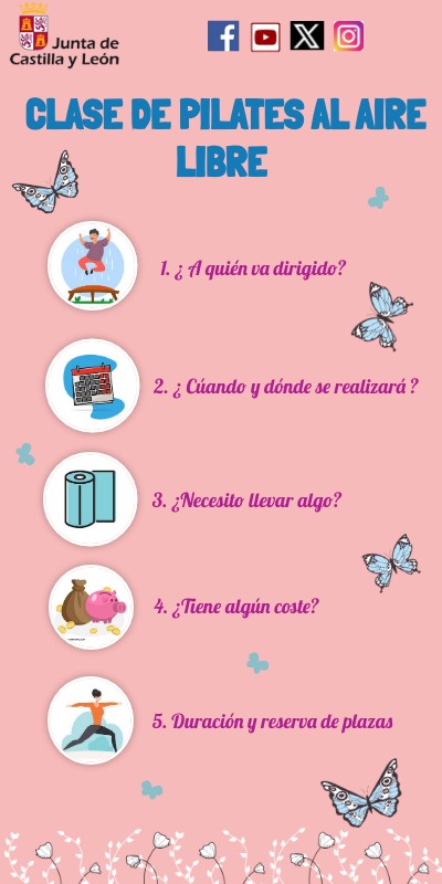 Infografía Clase Pilates | Genially