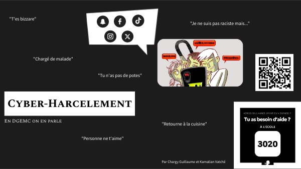 Cyberharcelement dgemc | Genially