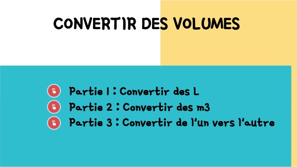 Révision conversion volume