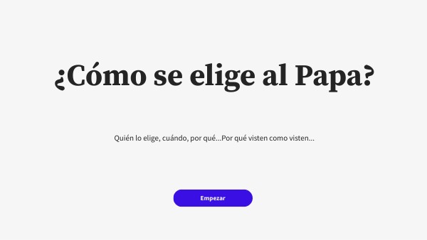 ¿Cómo se elige a un Papa? | Genially
