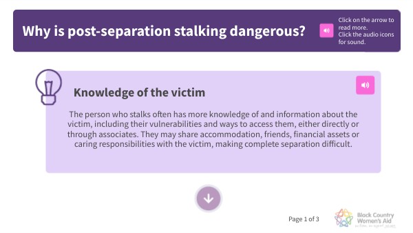 Why is post-separation stalking particularly dangerous? | Genially