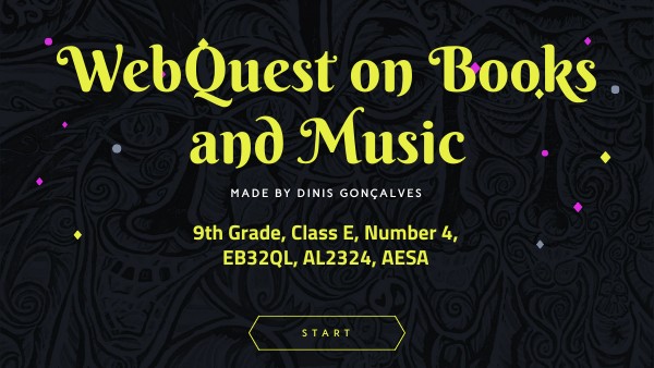 WebQuest Books and Music | Genially