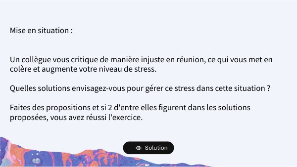 Gestion du stress 3 | Genially