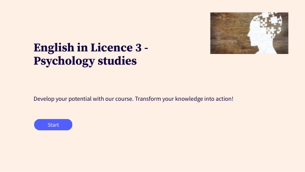 Présentation cours L3 Psychology | Genially