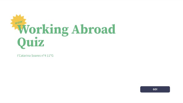 Working Abroad quiz catarina | Genially