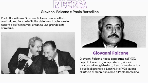 Ricerca Giovanni Falcone e Paolo Borsellino | Genially