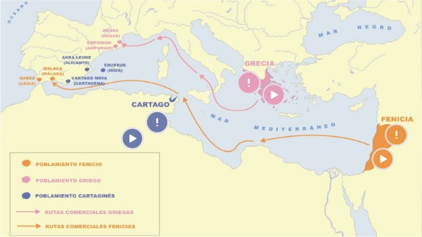 Los Cartagineses, Fenicios y Griegos en la peninsula | Genially