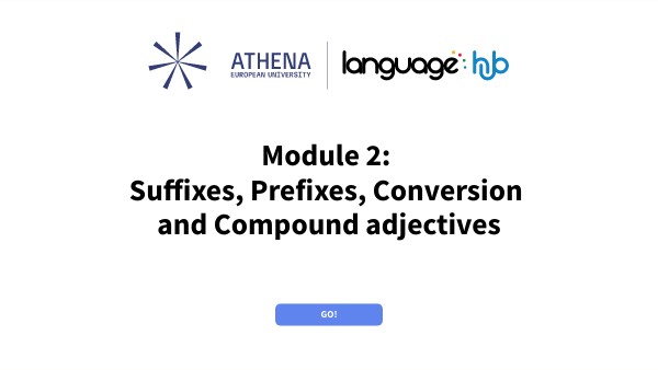 English B1- Module 2- Suffixes and Prefixes | Genially