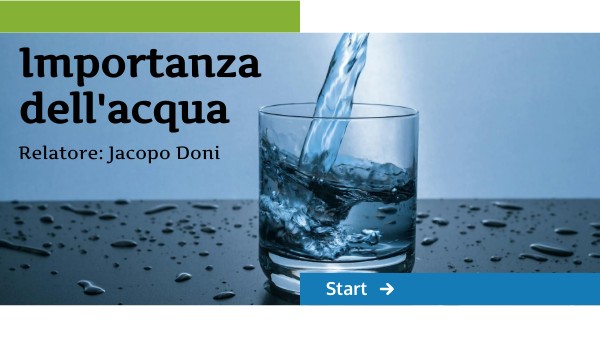 Presentazione Importanza acqua | Genially