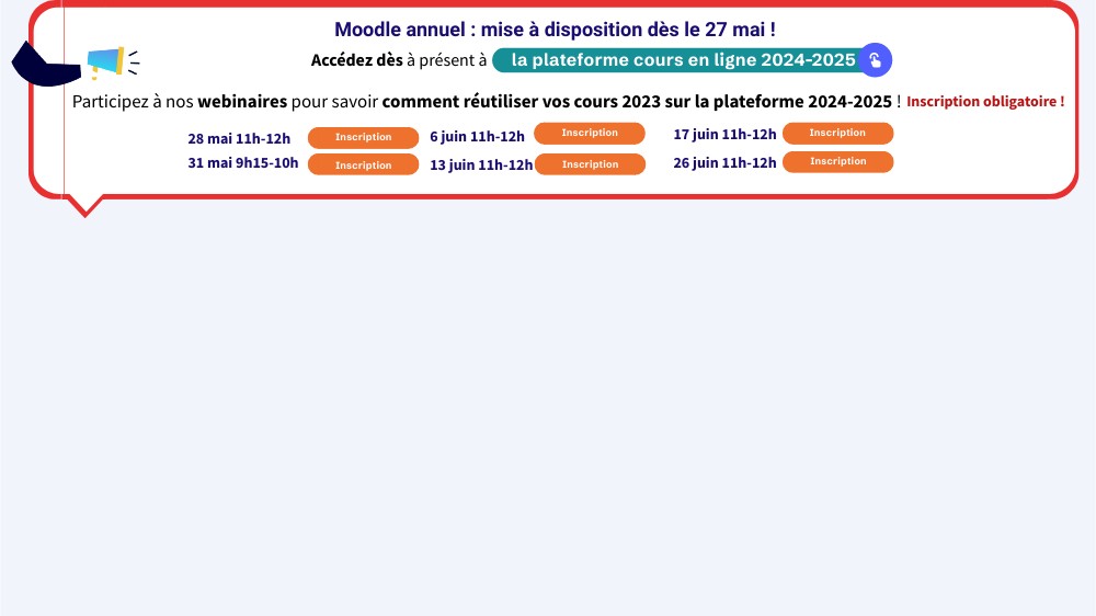 Moodle annuel: lien tutos | Genially