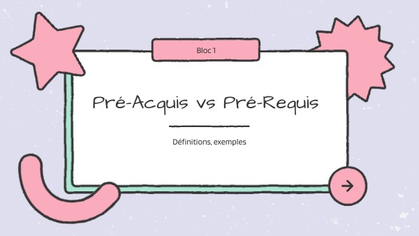 Pré-Acquis vs Pré-Requis | Genially