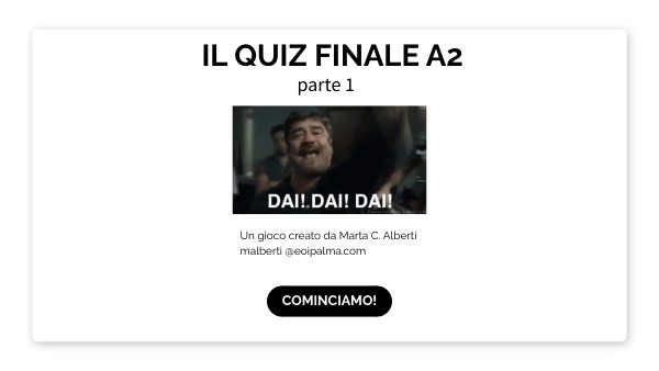QUIZ finale A2 | Genially