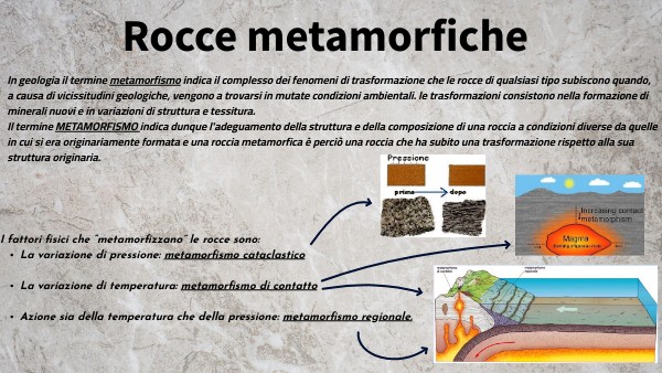 LE ROCCE METAMORFICHE