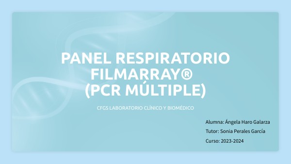 PANEL RESPIRATORIO FILM ARRAY | Genially