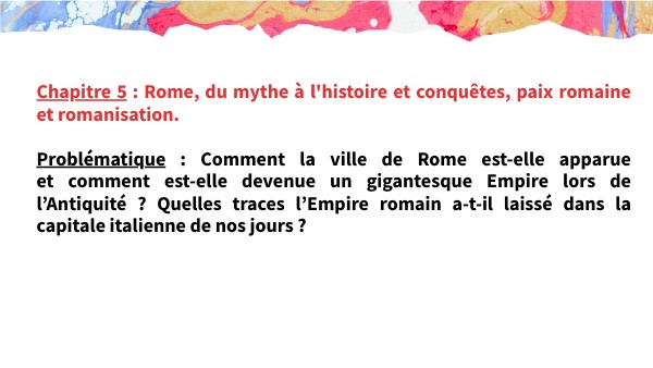6e - HISTOIRE - Rome et romanisation