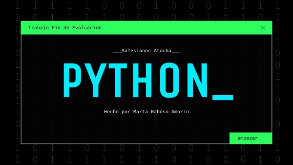 PYTHON - Marta Raboso | Genially