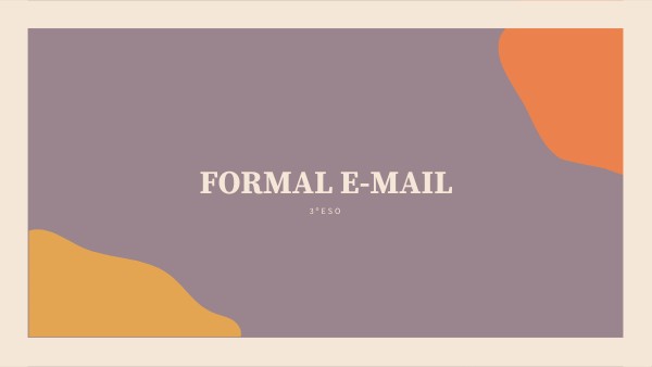 FORMAL E-MAIL