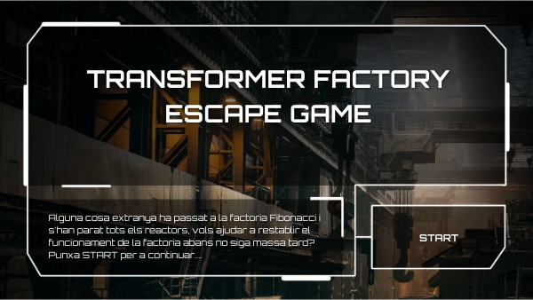TRANSFORMER FACTORY ESCAPE GAME | Genially