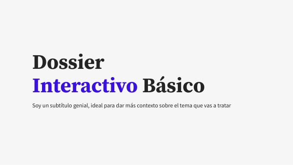 Dossier Interactivo Básico