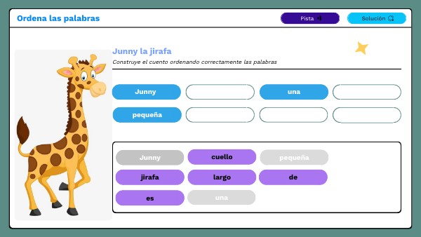 Ordena las palabras edu | Genially