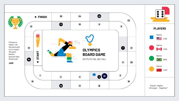 Gioco da Tavolo Olimpiadi Prova Alberto | Genially