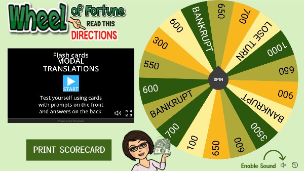 Copy - WHEEL OF FORTUNE MODALS | Genially