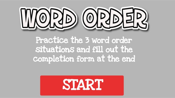 INTERACTIVE QUIZ OVER BASIC GERMAN WORD ORDER