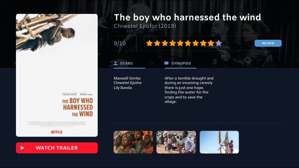 The boy who harnessed the wind poster