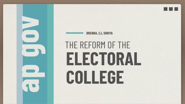 electoral college reform: create your own amendment
