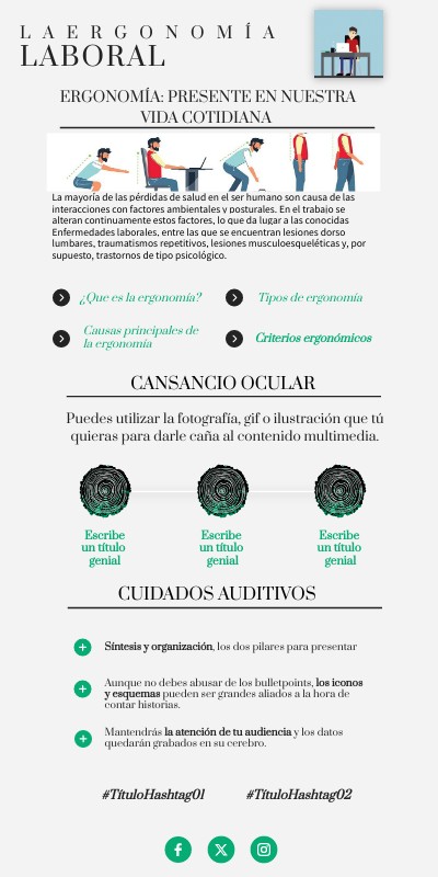 Infografía Ergonomía | Genially