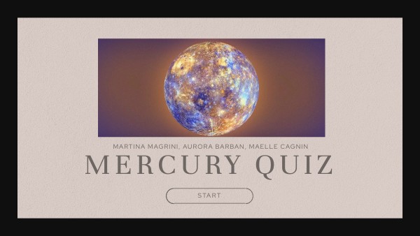 Mercury Quiz | Genially