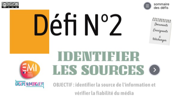 DEFI 2 EC - Refonte 24/25 - Identifier les sources | Genially