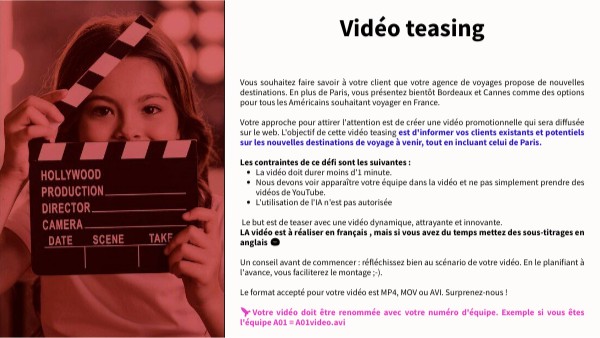 Challenge Travel- Vidéo teasing